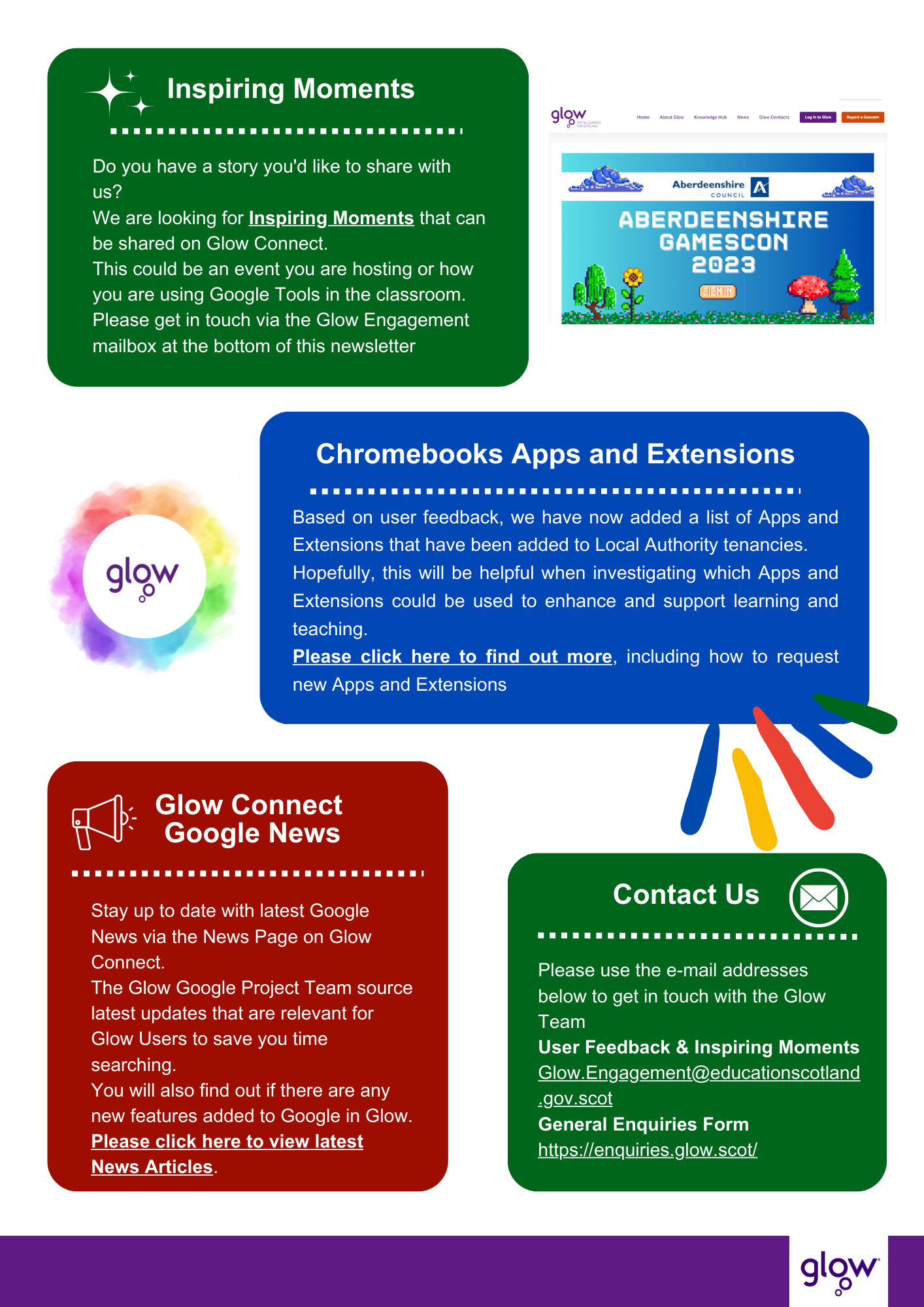 Back to School Glow Google Newsletter, August 2023 – Glow Connect