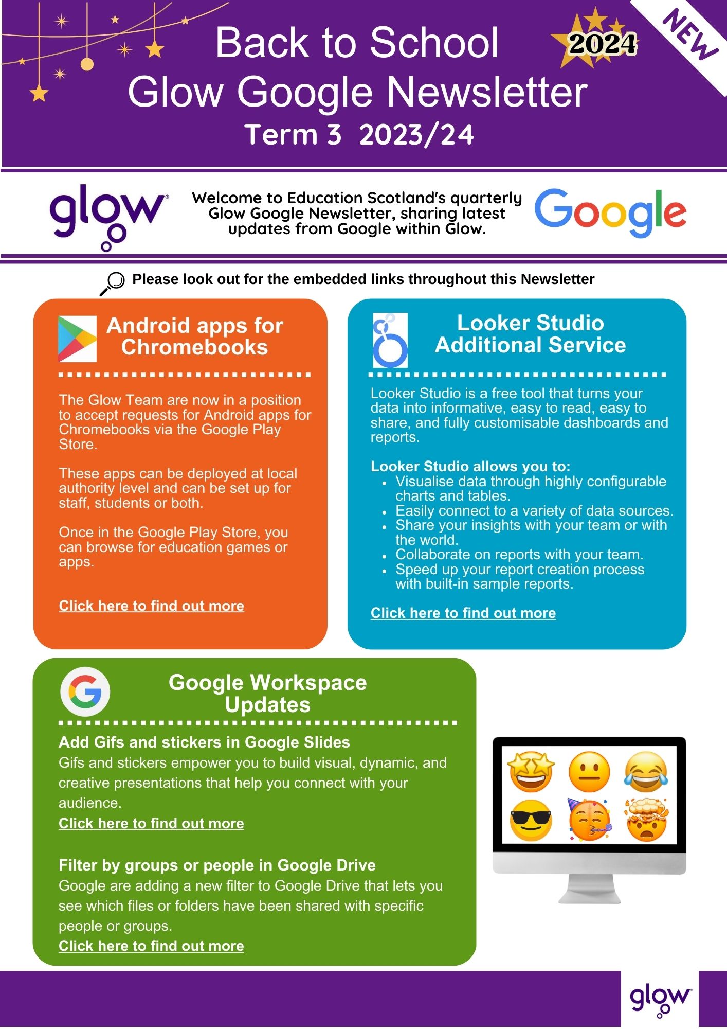 Back to School Glow Google Newsletter, January 2024 – Glow Connect