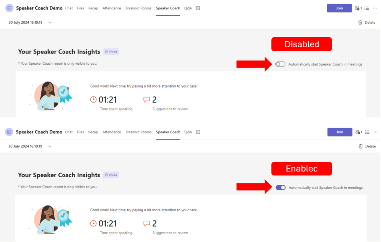 Speaker Coach now available within Teams Meetings – Glow Connect